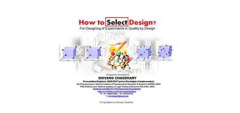 How To Select Design For Experiments In Qbd