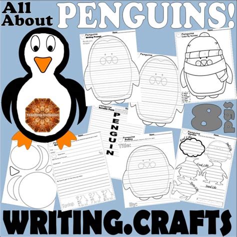 Penguins Writing Prompts Craft Activities No Prep Kindergarten 1st Grade