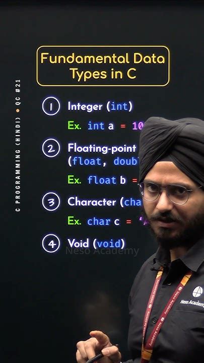 Fundamental Data Types In C Cprogramming Nesoacademy Quickconcepts