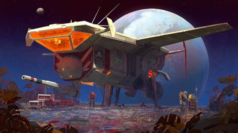 Hd Sci Fi Space Exploration Astronaut And Advanced Spaceship By Maciej