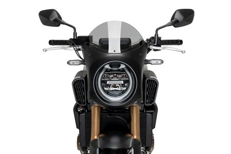 Puig Retro Semi Fairing Black Honda Cb650r Neo Sports Cafe 2024 2025