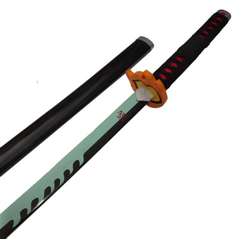 Kimetsu No Yaiba Tanjiro Kamado Blue Nichirin Katana Knives Swords