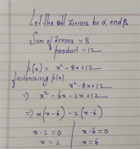 Find The Quadratic Polynomial Sum Of Whose Zeros Is And Their Product
