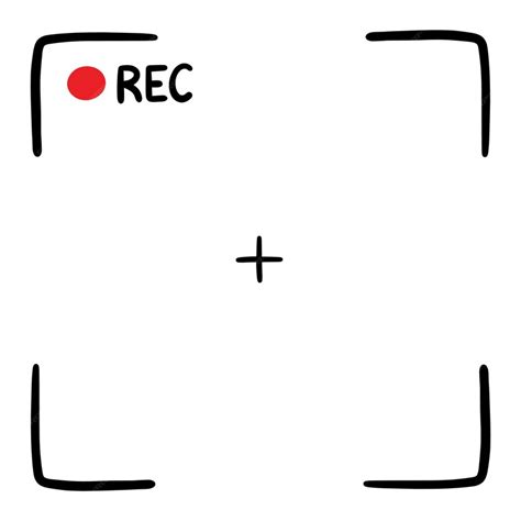 Premium Vector Camera Viewfinder Screen Movie Mode Doodle Style Sketch Vector Illustration