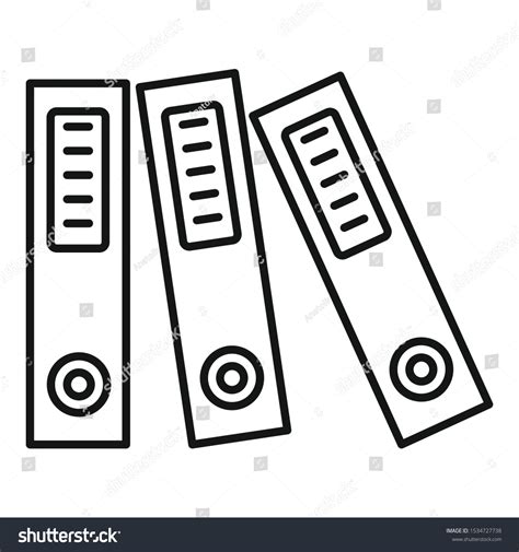 Office Folder Icon Outline Office Folder Vector Royalty Free Stock