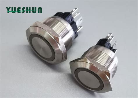 250vac 1no1nc Ip67 Metal 25mm Led Push Button Momentary Switch