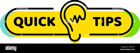 Quick Tips Button With Listening Ear Receiving Important Information