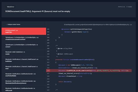 Laravel 9 Password Forgotten Error Domdocumentloadhtml Argument 1 Source Must Not