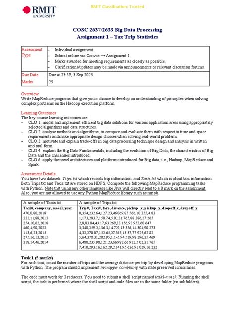 Assignment 1 Formatted V4 Pdf Big Data Information Technology
