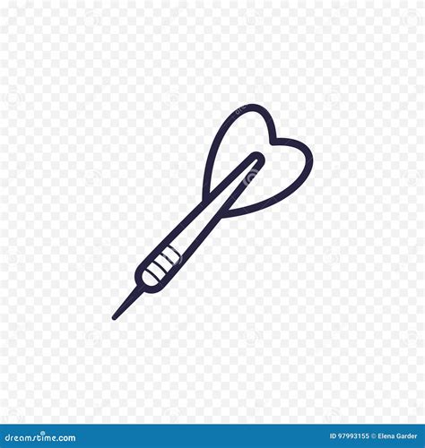 Simple Dart Target Icon On White Background Simple Dart Target Icon