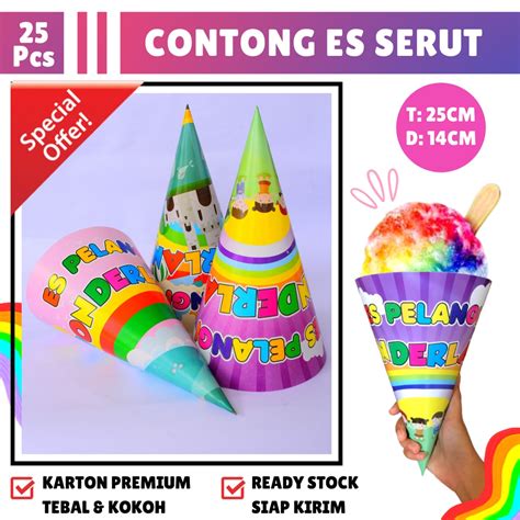 Jual Karton Kerucut Es Salju Cone Kertas Kerucut Contong Es Serut