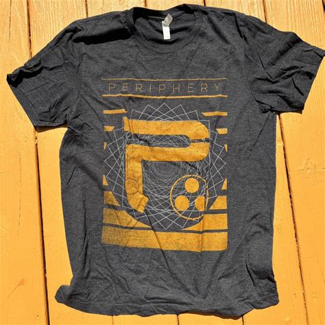 Periphery Band Tee Grey And Yellow Tshirt Metal Depop