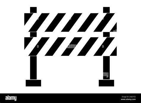 Hurdle Roadblock Sign Safety Protectot Icon Symbol Boundary Fence