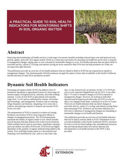 Wsu Extension Publicationsa Practical Guide To Soil Health Indicators