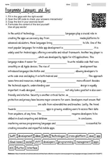 Programming Languages And Apps By Daniel Tebs Tpt