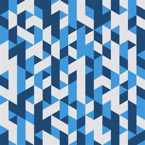 Blue Geometric Seamless Pattern Abstract Background 19185075 Vector Art