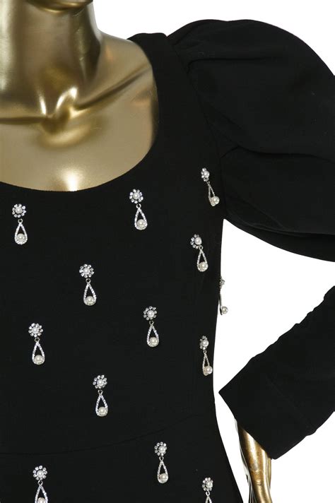 Oscar De La Renta Long Sleeve Midi Dress With Embellishments Janet
