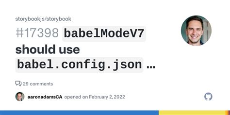 `babelmodev7` Should Use `nfigjson` At Monorepo Root · Issue