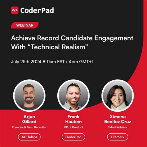 Ximena Benitez Cruz On Linkedin Coderpad Is Hosting A New Webinar