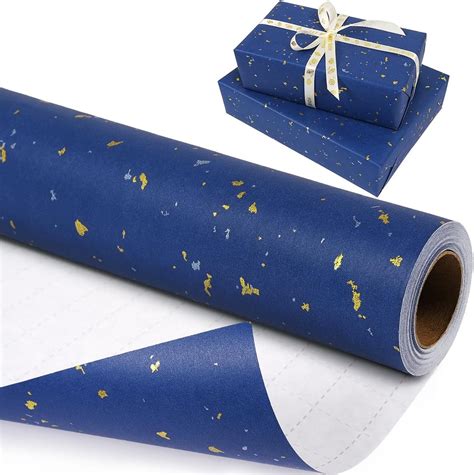 Navy Blue Wrapping Paper Roll 17inch X 33 Feet Navy Blue