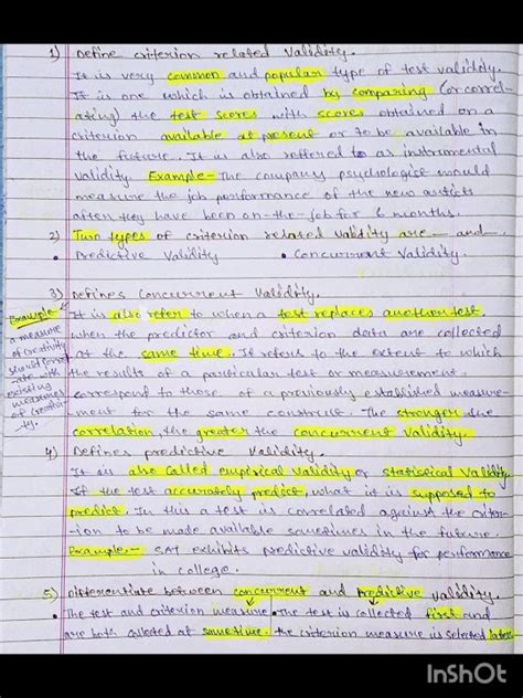 Criterion Related Validity Concurrent Validity Predictive Validity Youtube