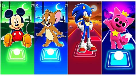 Mickey Mouse Tom And Jerry Sonic Pinkfong 🎶tiles Hop Edm Rush