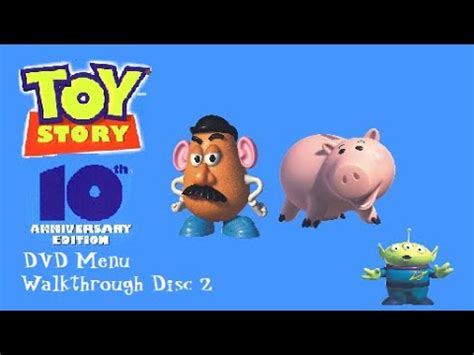 Toy Story Th Anniversary Edition Dvd Menu Walkthrough Disc Youtube