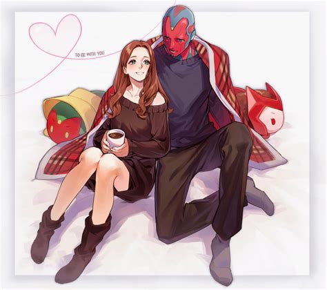 Scarlet Witch Wanda Maximoff And Vision Marvel And 2 More Drawn By