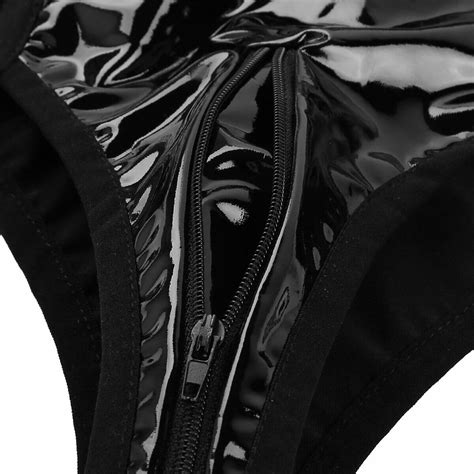 Women Wet Look Bikini Briefs Lingerie Panties Knicker Underwear Thong