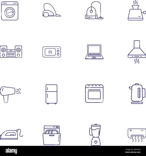 Home Devices Line Icon Set Stock Vector Image And Art Alamy