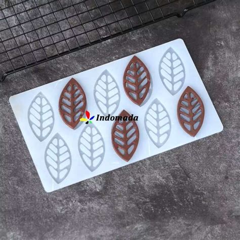 Jual Indomada Cetakan Silikon Pagar Coklat 10 Daun Leaf Chocolate Birthday Cake Topper Kue Ulang