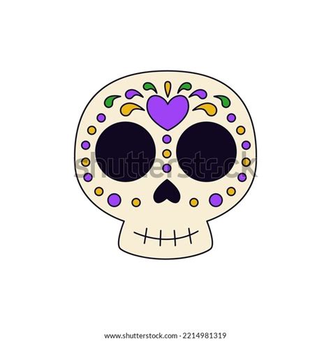 Vector Picture Hand Drawn Mexican Skull Stock Vector Royalty Free