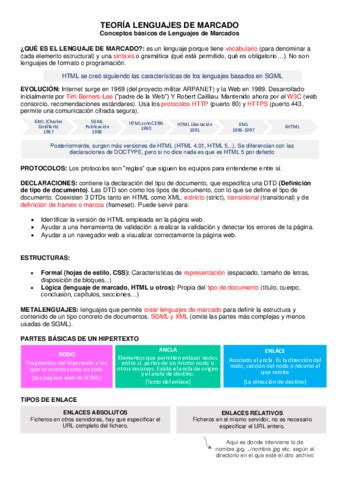 TEORIA LENGUAJES DE MARCADO Pdf