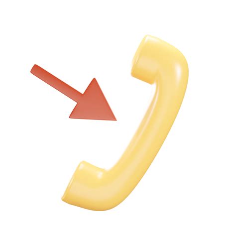 3d Illustration Of Incoming Phone Call Icon In Yellow Color 23561262 Png