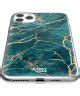 HappyCase IPhone 11 Pro Max Hoesje Flexibel TPU Aqua Marmer Print GSMpunt Nl