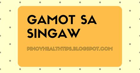 Ano Ang Mabisang Gamot Sa Singaw Pinoy Health Tips