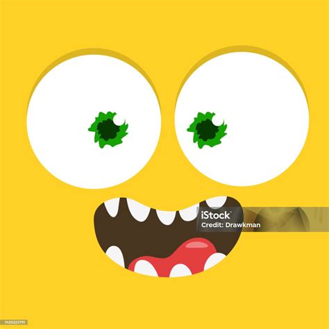 재미있는 만화 괴물 얼굴 귀엽고 행복한 외계 생물 표현의 삽화 귀신에 대한 스톡 벡터 아트 및 기타 이미지 귀신 귀여운 디자인 Istock