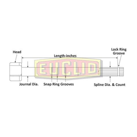 Euclid 165 X 2406 Left Hand Brake Camshaft E9100 Fleetpride