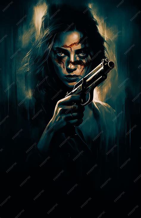 Premium Ai Image Horror Possessed Girl Hollow Movie Poster Skeleton