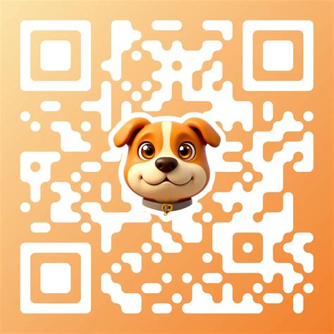 สติกเกอร์ป้ายสุนัข เครื่องมือสร้าง Qr Code สวย ตัวอย่าง
