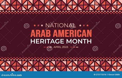 National Arab American Heritage Month Background Arab American