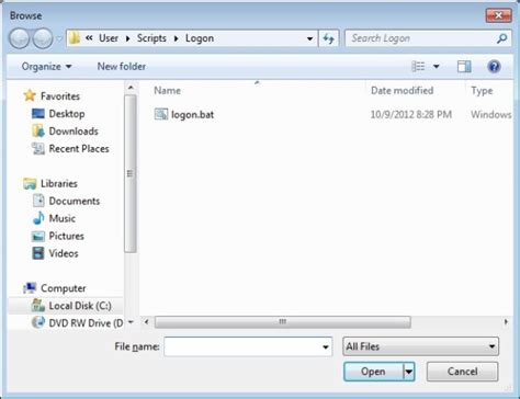 how can i use a logon script that maps a network drive or link a folder