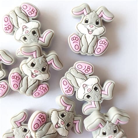 Silicone Bunny Beads Hey Beadly