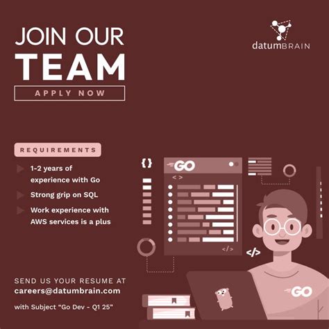 Golang Hiring Techjobs Softwaredevelopment Datum Brain