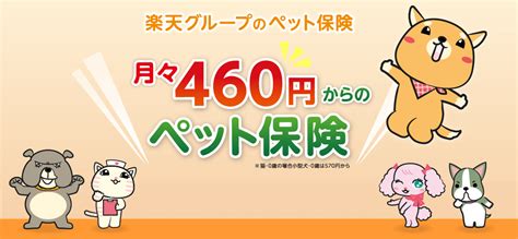 ペット保険なら【楽天ペット保険】月々460円からの「あんしんペット保険」