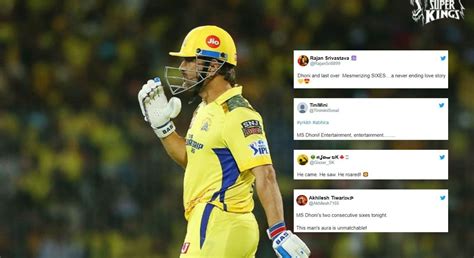 This Mans Aura Is Unmatchable Fans Erupt As Ms Dhoni Smashes Back