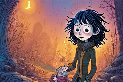 Coraline By Neil Gaiman And Wybie With Toasty Autum