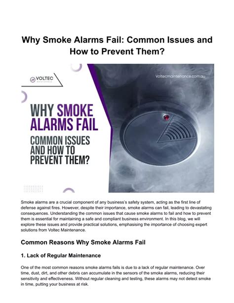 PPT Why Smoke Alarms Fail Common Issues And How To Prevent Them