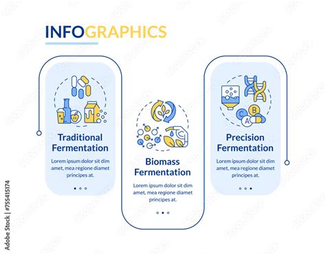 Agricultural Fermentation Rectangle Infographic Template Data Visualization With 3 Steps
