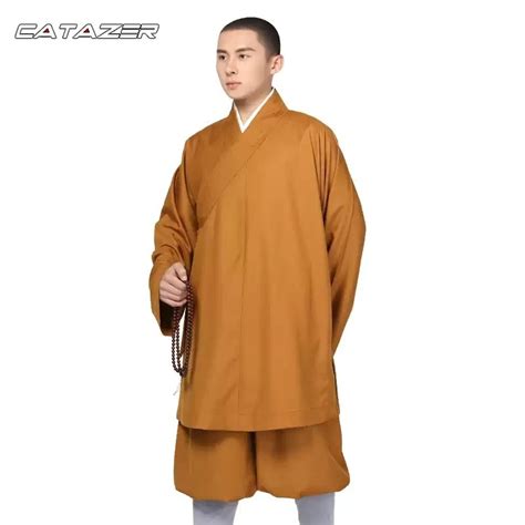 Orange Shaolin Robes Worn By The Shaolin Temple Monks In China